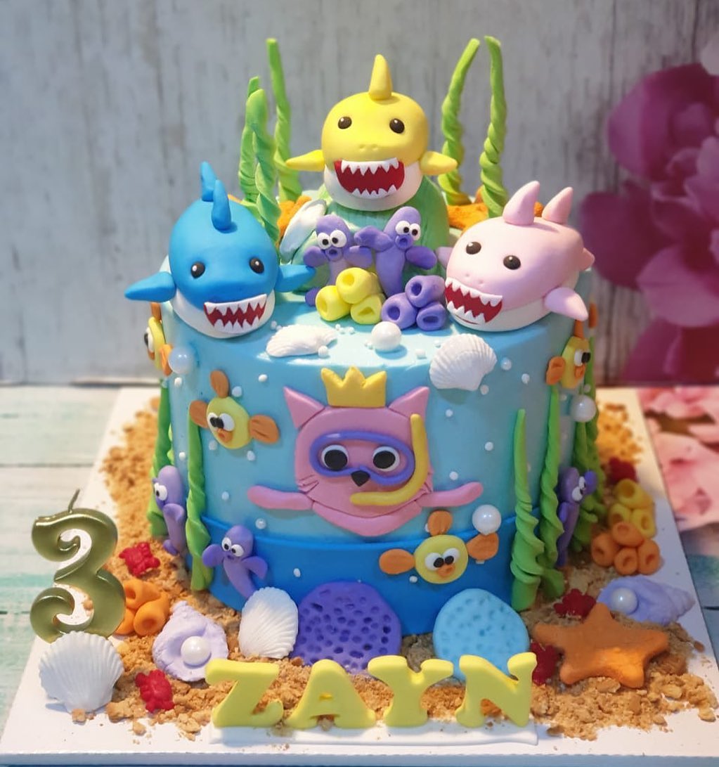 Baby Shark Cake Designs Decorations in 2024